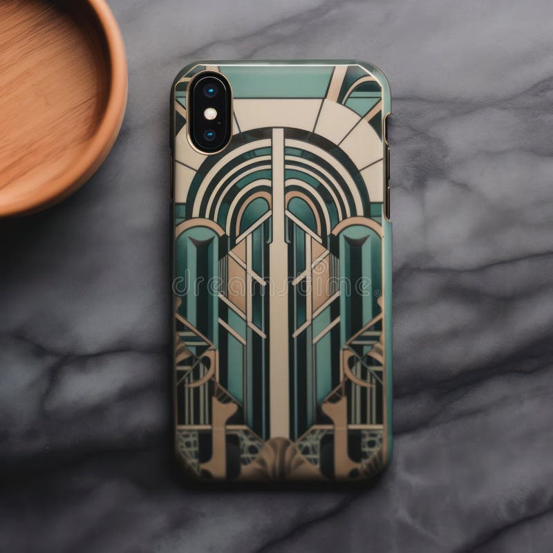 Art Deco Smartphone Case . stock illustration. Illustration of modern ...