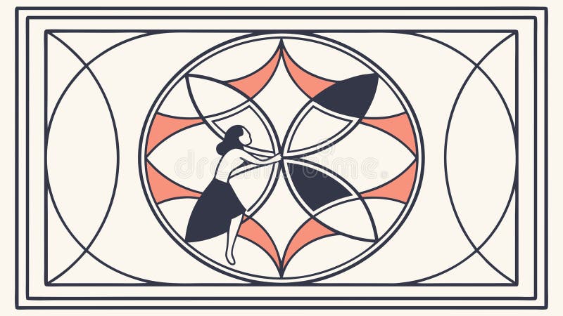 Deco Stained Glass Design Stock Illustrations – 2,173 Deco Stained ...