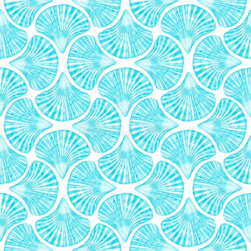 Art Deco Style Abstract Sea Shells Geometric Forms Seamless Pattern ...