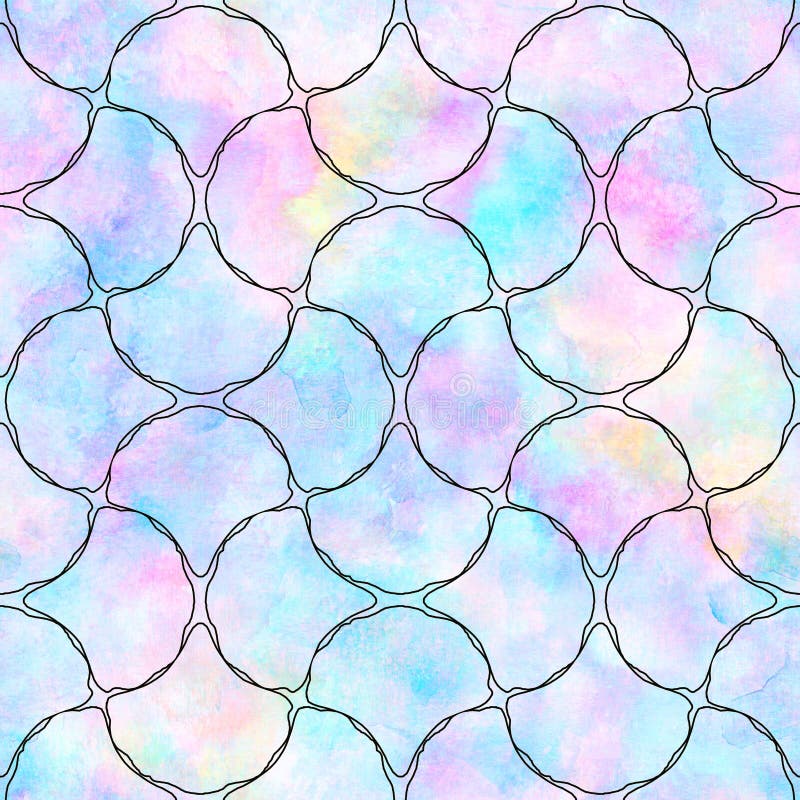 Art Deco Style Abstract Sea Shells Geometric Forms Seamless Pattern ...