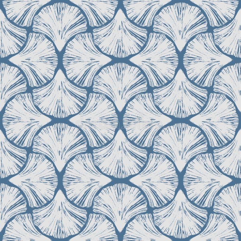 Art Deco Style Abstract Sea Shells Geometric Forms Seamless Pattern ...