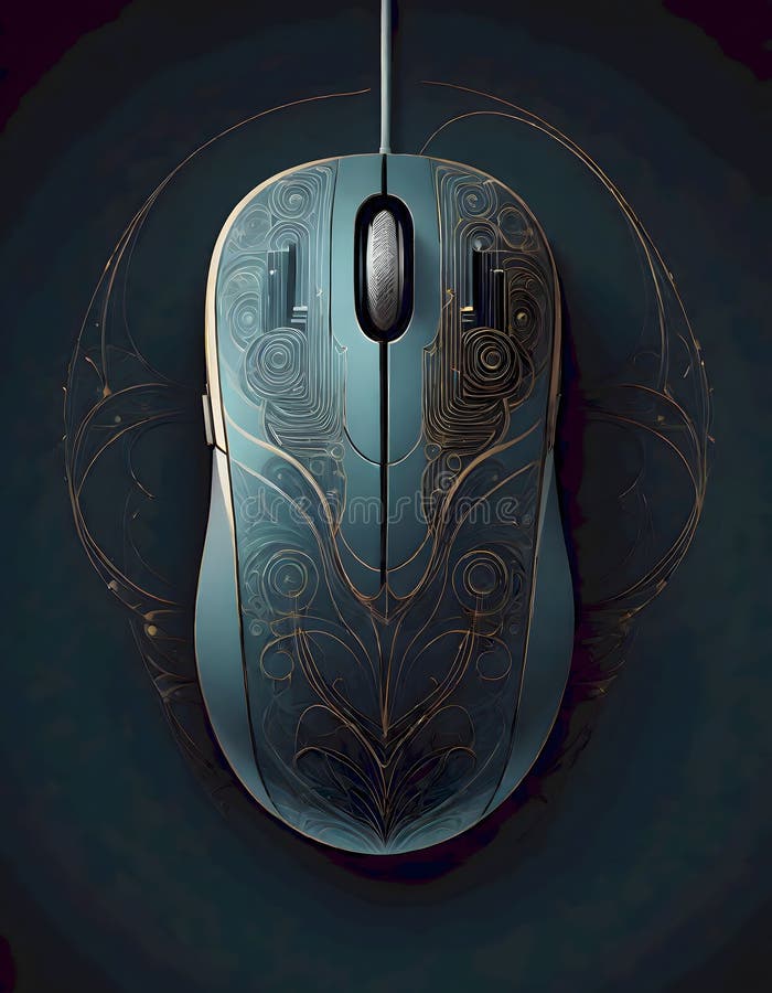Art Deco Style Computer Mouse with Intricate Patterns, Generative AI ...
