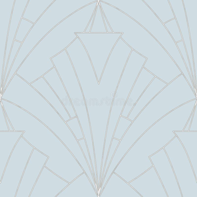 Art Deco Style Geometric Forms Seamless Pattern Background Stock ...