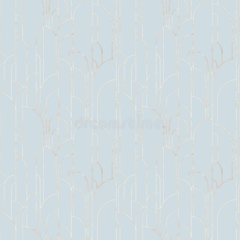 Art Deco Style Geometric Forms Seamless Pattern Background Stock ...