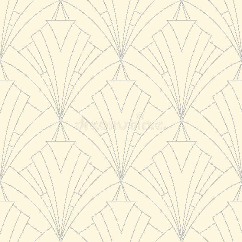 Art Deco Style Geometric Forms Seamless Pattern Background Stock ...