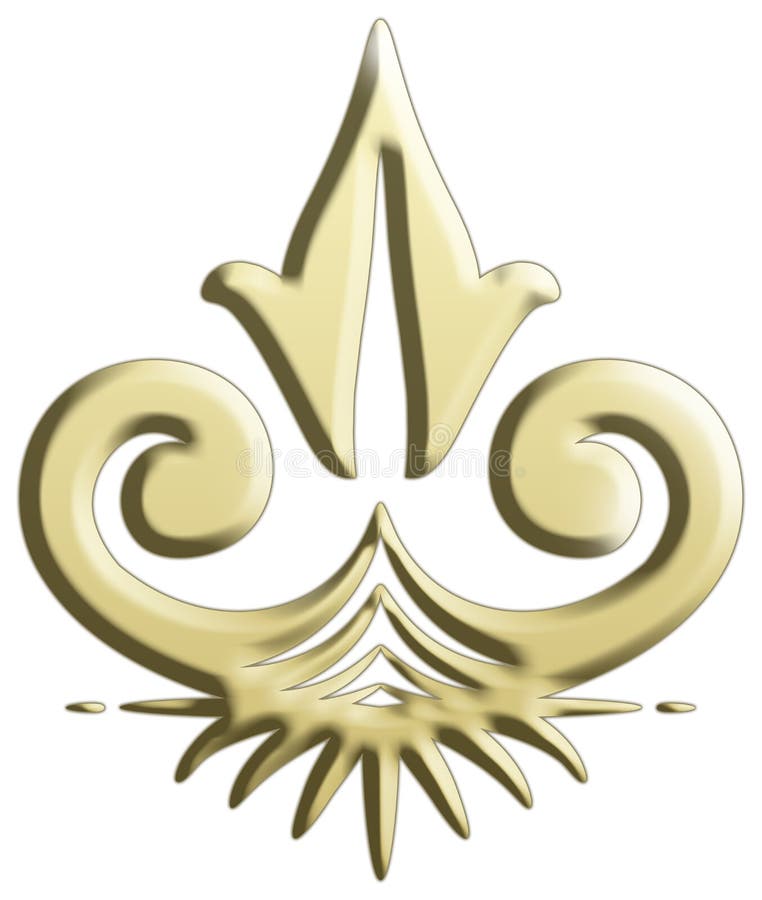 Art Deco Style Golden Symbol Stock Image - Illustration of vintage ...