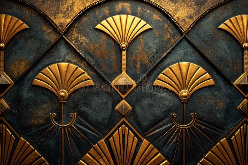 Art deco style pattern stock illustration. Illustration of antique ...