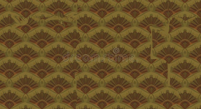 Art Deco-style Pattern Featuring Repeating Geometric Shapes Resembling ...