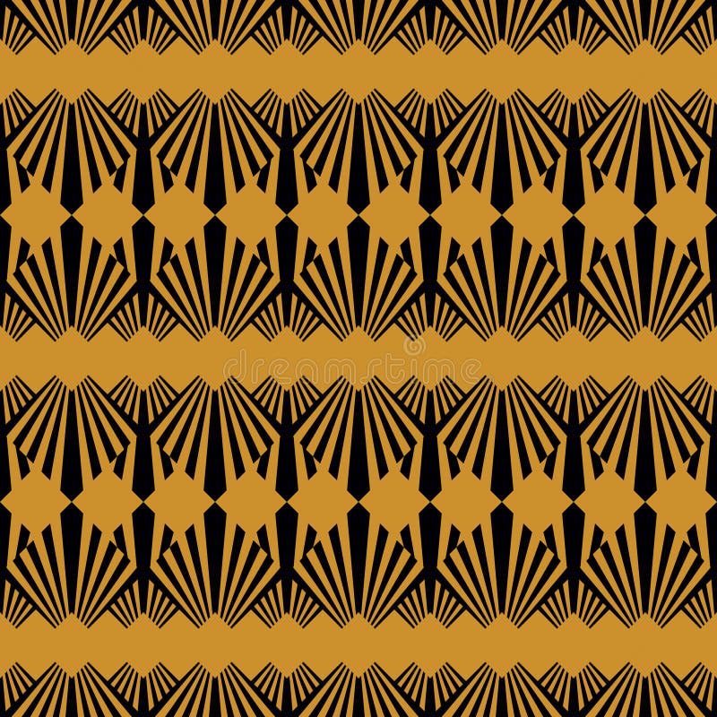 Art Deco Seamless Wallpaper Pattern. Stock Illustration - Illustration ...