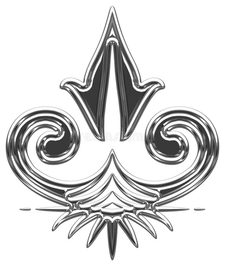 Art Deco Style Silver Symbol Stock Photo - Illustration of drawn ...