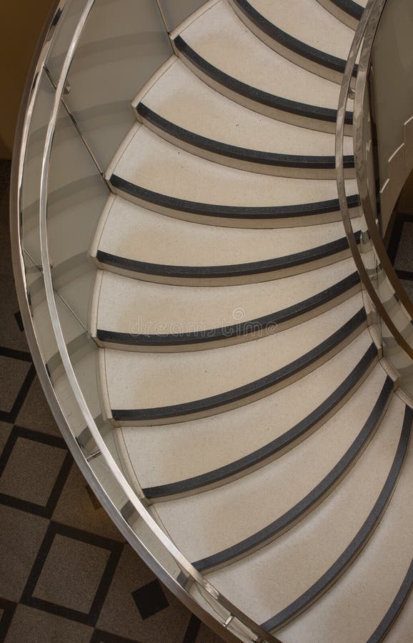Art Deco Style Spiral Staircase from Above Stock Photo - Image of ...