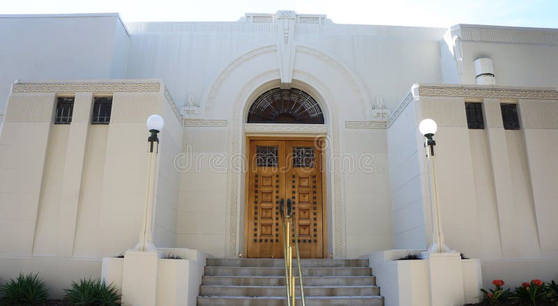Art Deco Style Wooden Doors Stock Image - Image of wooden, architect ...