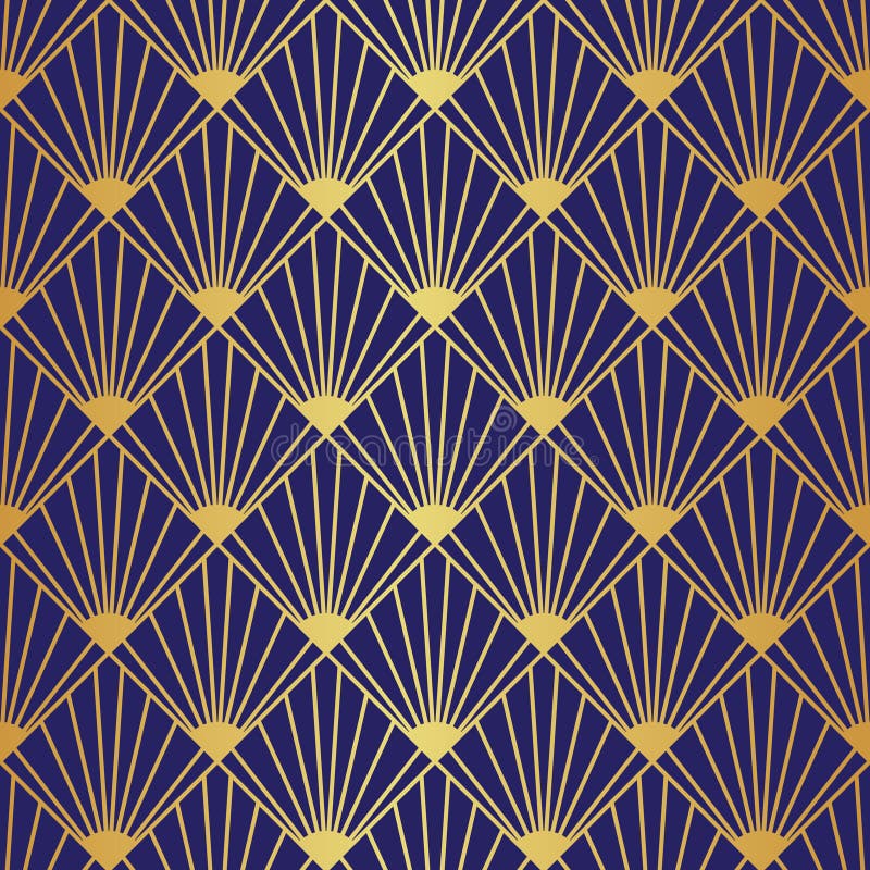 Art Deco Sunburst Pattern, Luxury Vector Background for Print Stock ...