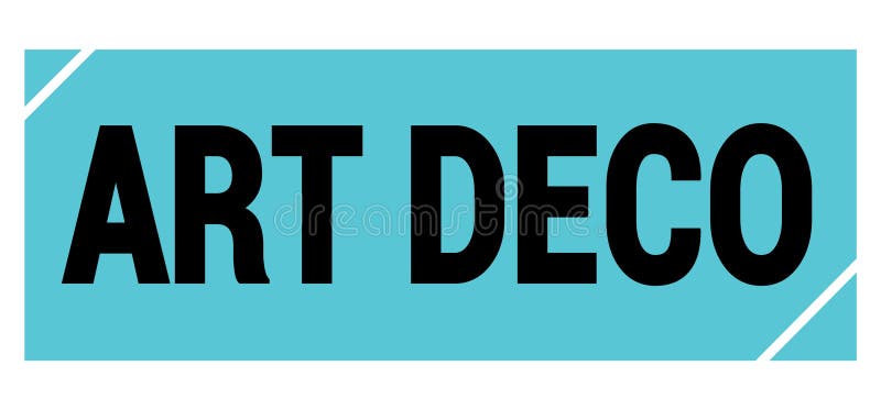 ART DECO Text on Blue-black Grungy Stamp Sign Stock Illustration ...