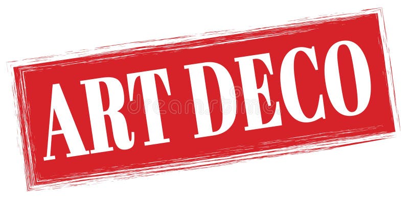 ART DECO Text Written on Red Stamp Sign Stock Photo - Image of button ...