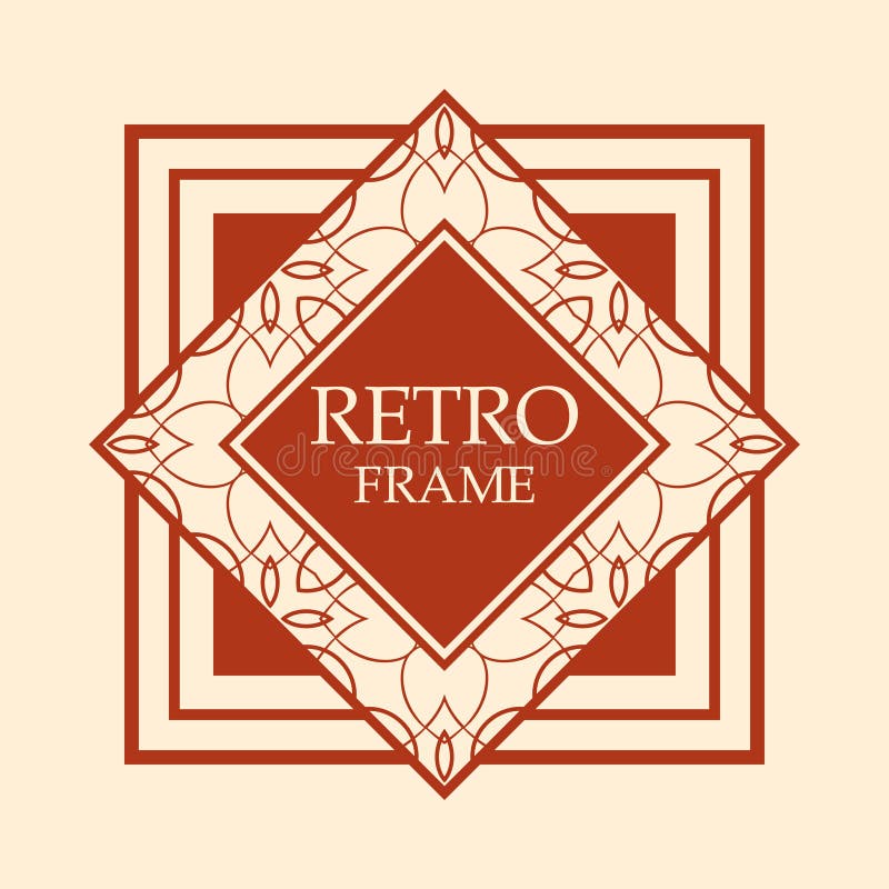 Vintage border vector stock vector. Illustration of abstract - 117068613