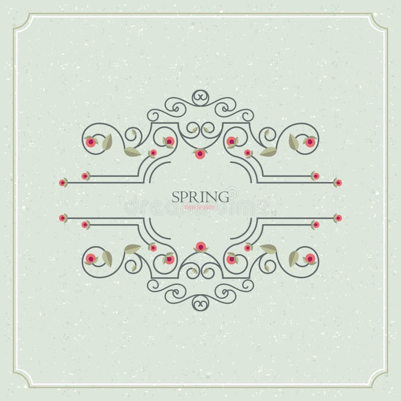 Art Deco Vintage Design of Retro Flourishes Frames. Stock Vector ...