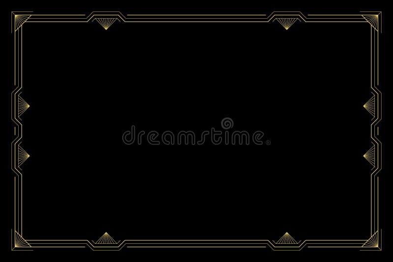 Art Deco Vintage Landscape Certificate Frame Stock Vector ...