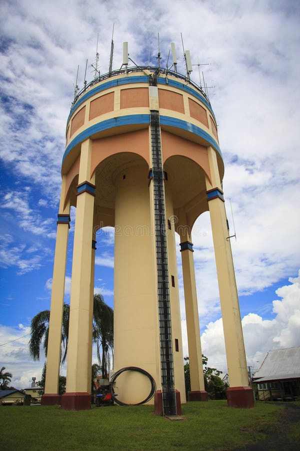 Art Deco water tower stock photo. Image of supply, queensland - 35598982