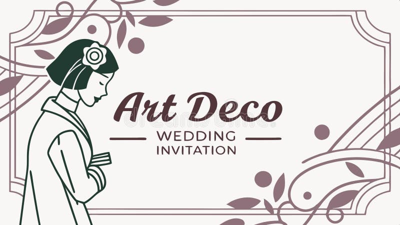 Art Deco Wedding Program, Vintage Event Guide, Elegant Ceremony Booklet ...