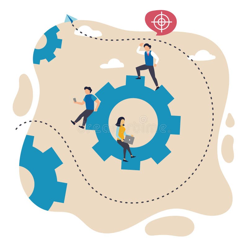 Art Design with Employees, Businessmen in Working Process. Concept of ...