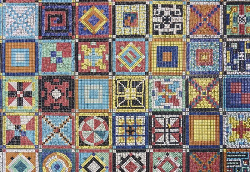Colorful mosaic pattern stock photo. Image of architectural - 211891384