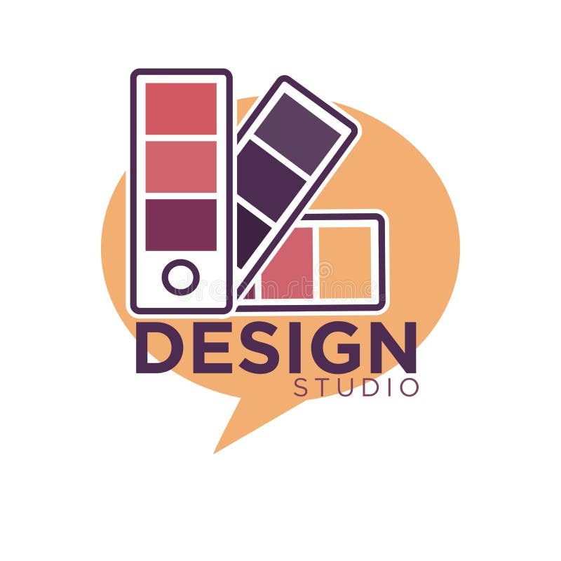 Art Design Studio Emblem with Color Palettes Illustration Stock Vector ...