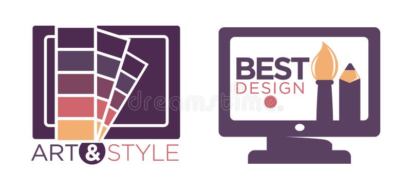 Art and Design Studio Logos Stock Vector - Illustration of logo ...