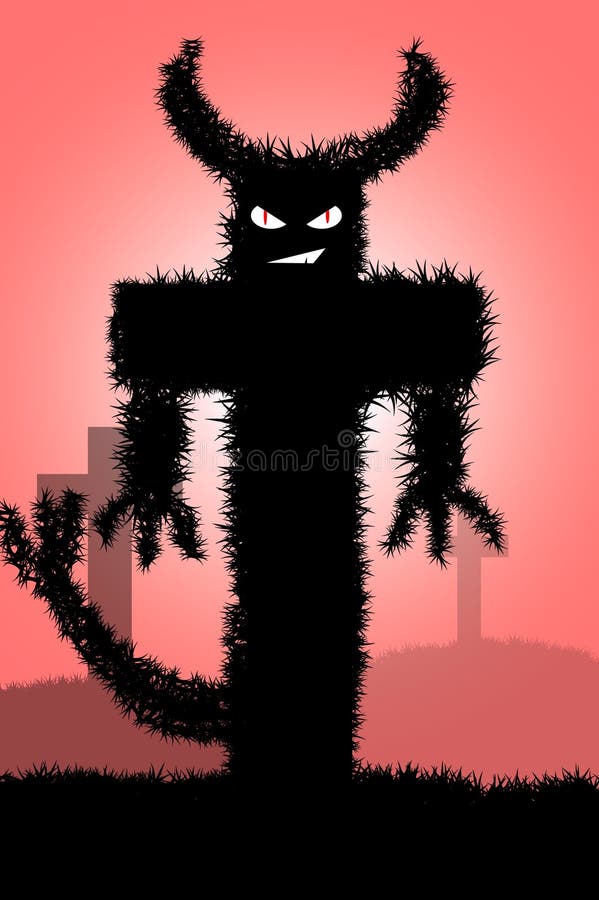 Art Devil Cartoon Illustration Stock Illustration - Illustration of ...