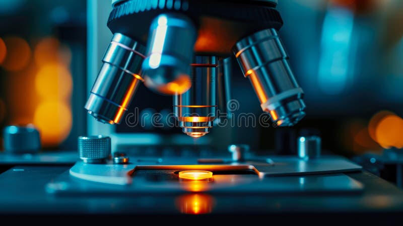 The Art of Discovery: Microscope in Focus. Stock Illustration ...
