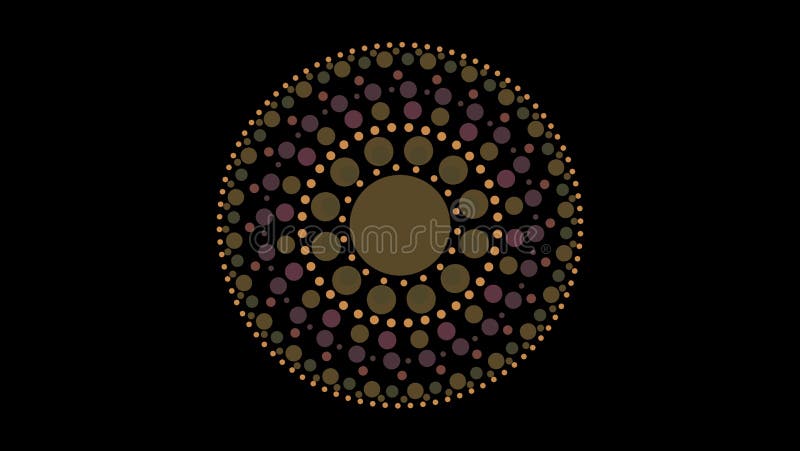 Art Dot Fade Circle and Outside Small Circle Earthware Tone Stock ...