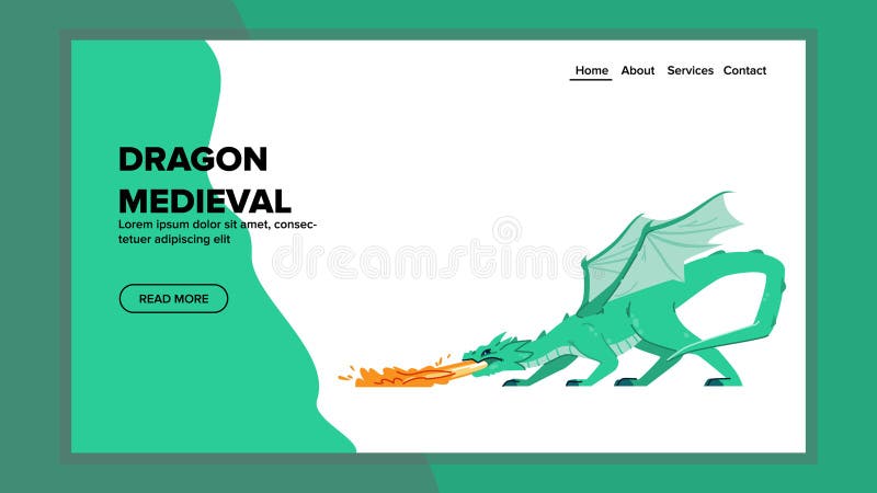 Art dragon medieval vector stock vector. Illustration of vector - 294518058