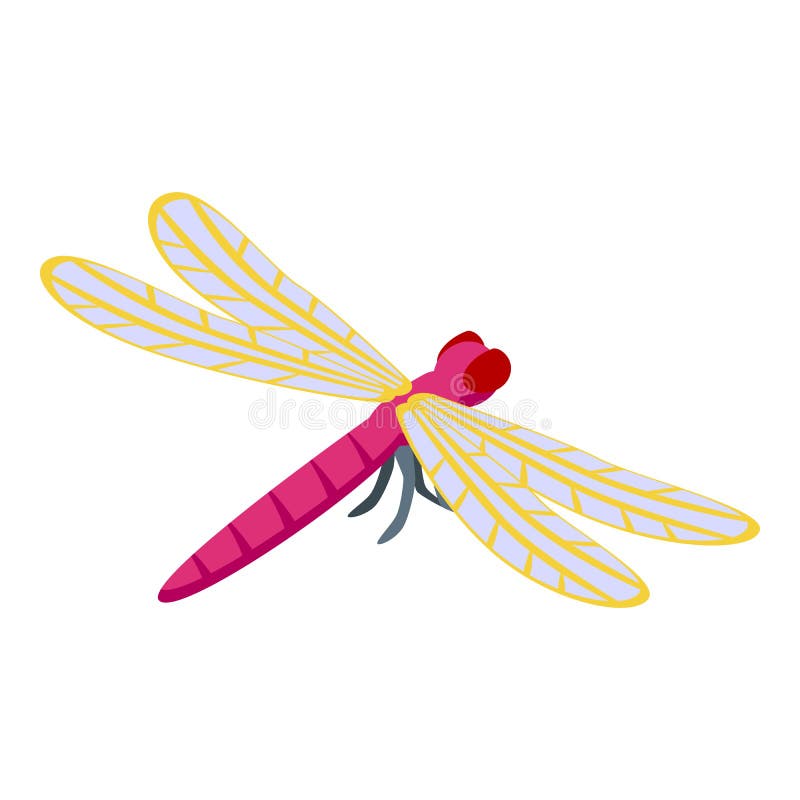 Art Dragonfly Icon Isometric Vector. Wing Insect Stock Illustration ...