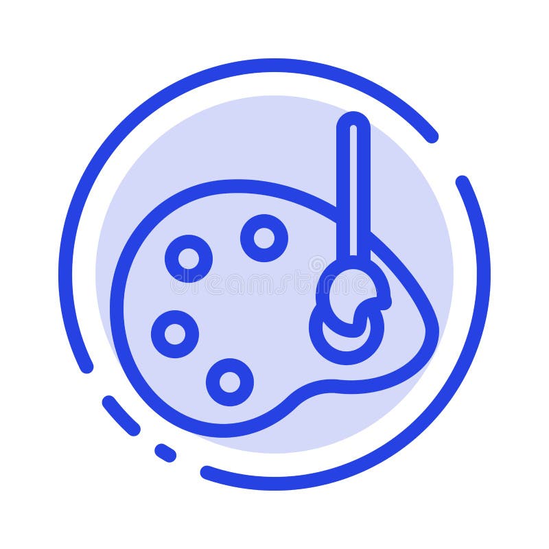 Art, Draw, Drawing, Edit Blue Dotted Line Line Icon Stock Vector ...