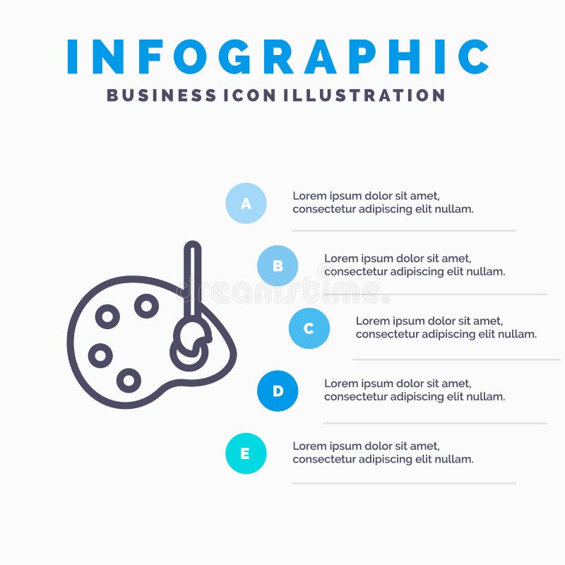 Art, Draw, Drawing, Edit Line Icon with 5 Steps Presentation ...
