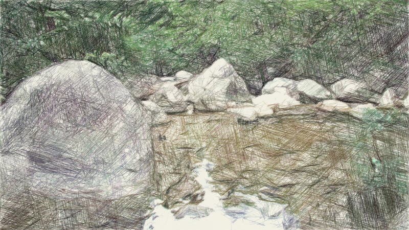 Drawing Color of Landscape Background Stock Video - Video of backdrop ...