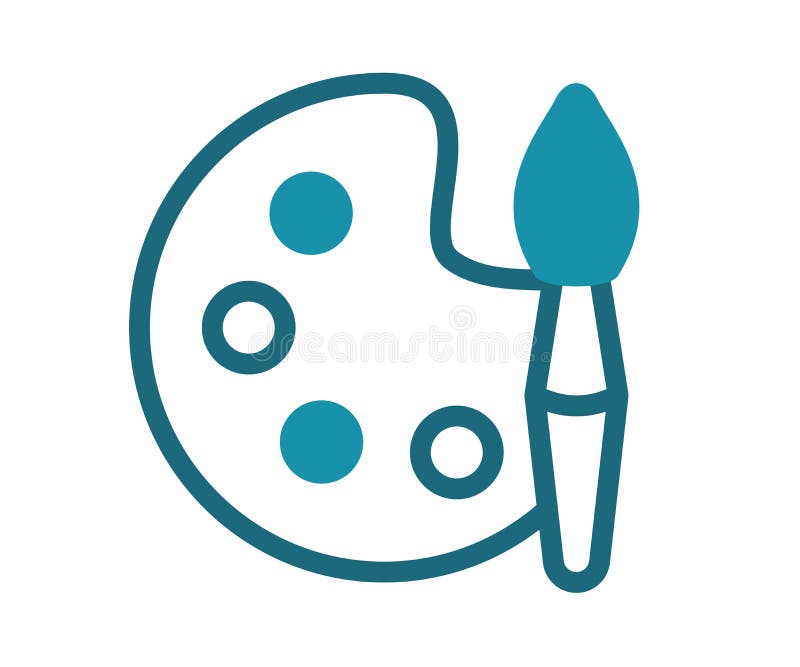 Art Pallet Line Drawing Stock Illustrations – 987 Art Pallet Line ...