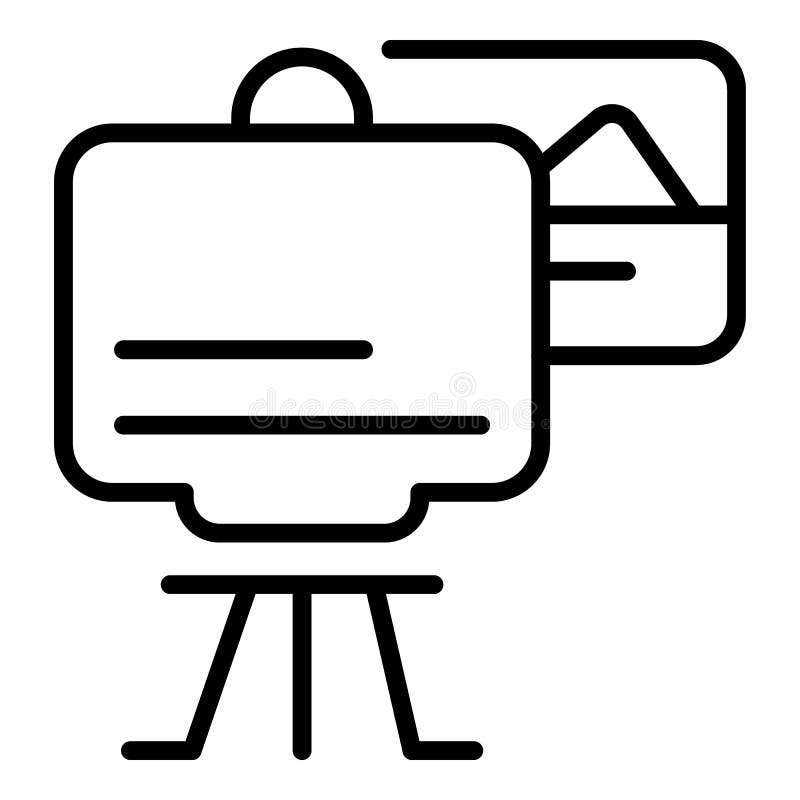Art Easel Icon Outline Vector. Artist Art Stock Illustration ...