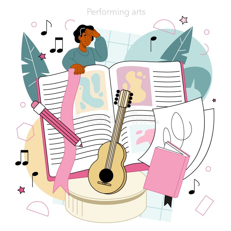 Art Education. Student Holding Art Tools Learning How To Draw and Craft ...