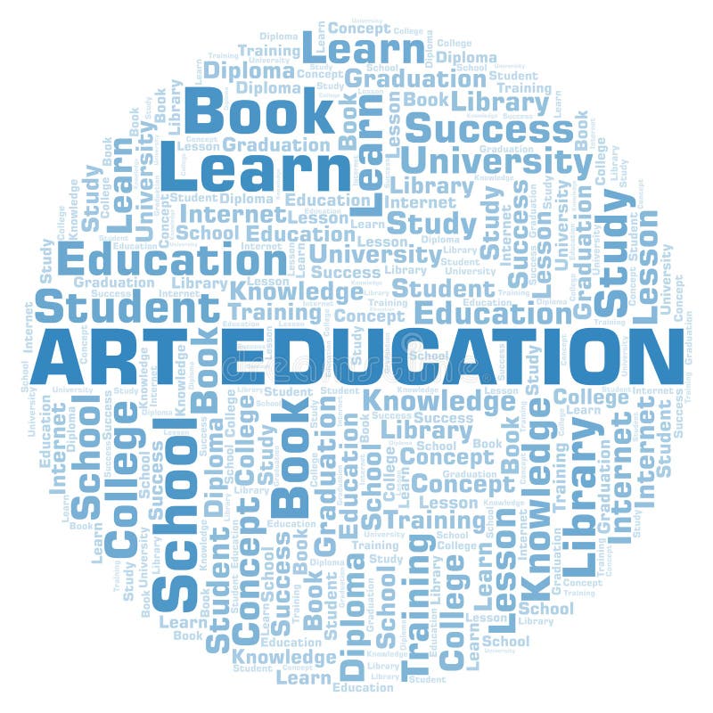 Art Education word cloud stock illustration. Illustration of tagcloud ...