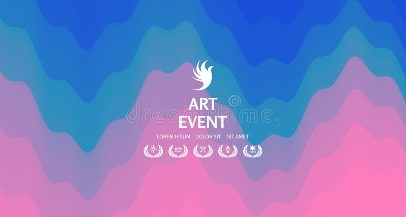 Art Event Invitation Template. Abstract Background with Dynamic Effect ...