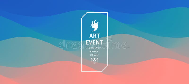 Art Event Invitation Template. Abstract Background with Dynamic Effect ...