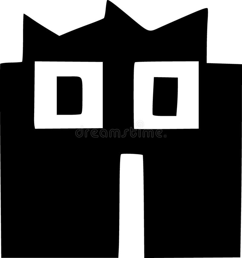 Evil Monster Cartoon Halloween Icon in Solid Style Stock Illustration ...