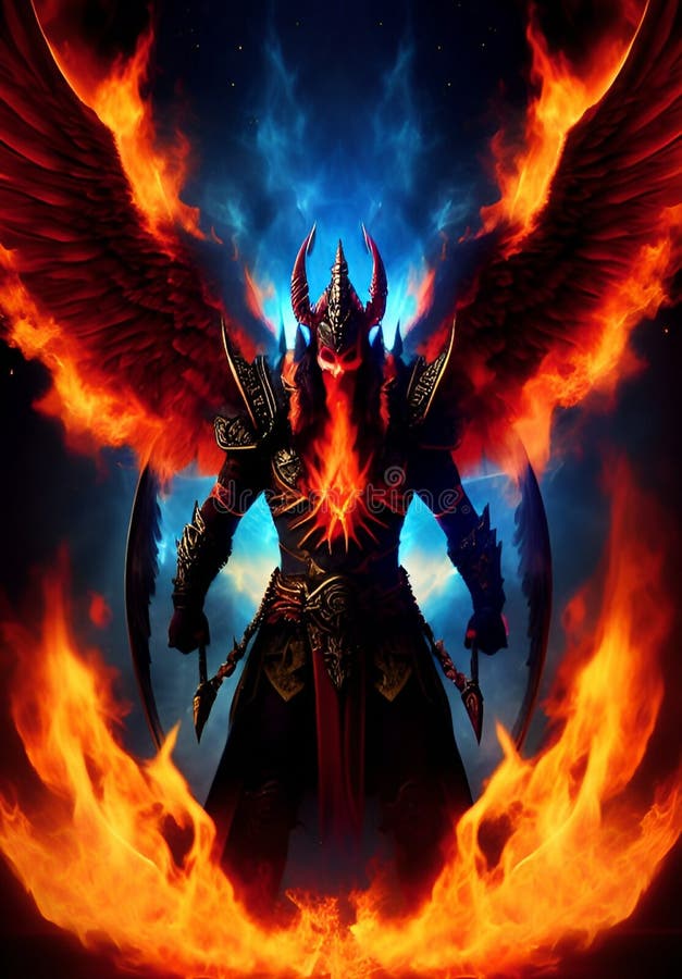 Evil Monster in the Hell , Ai Generated Stock Illustration ...