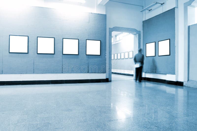 In Asia, China, Beijing, Art Museum, the Exhibition Hall Layout ...