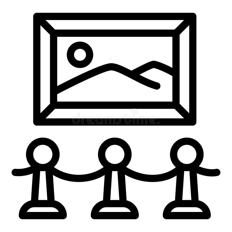 Exhibition Icon from Museum Outline Collection. Thin Line Exhibition ...