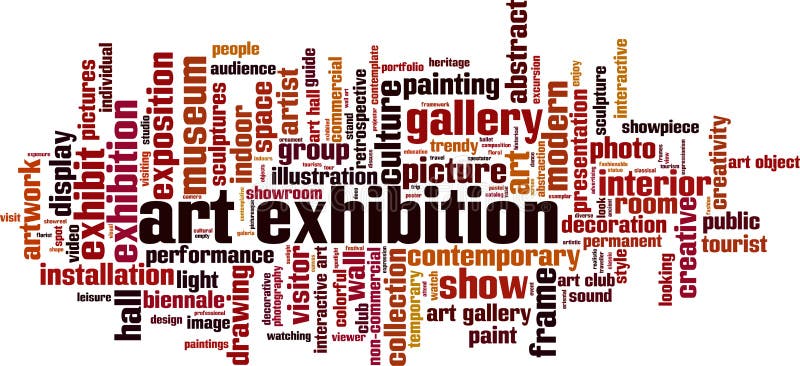 Exhibition Word with Crossed Pencils instead of Letter X, Art and ...