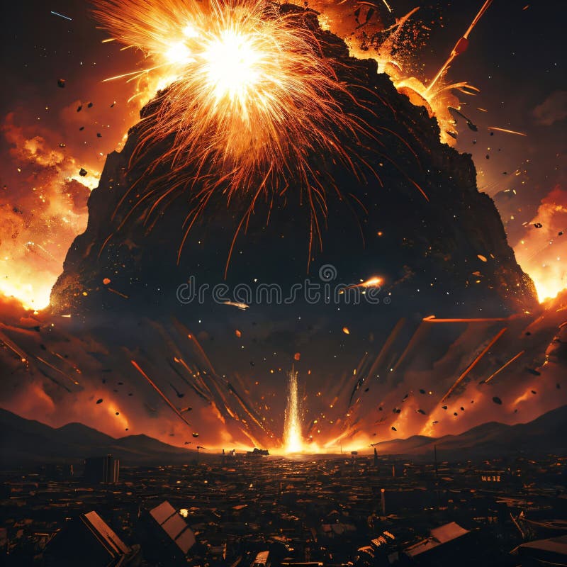 The Art of Explosion stock image. Image of bonfire, poster - 344061625