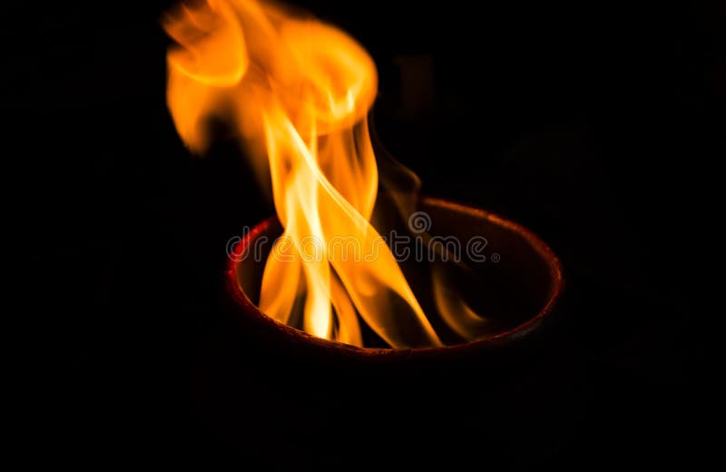 Art of Fire and the Mud Pot Stock Photo - Image of creativity ...