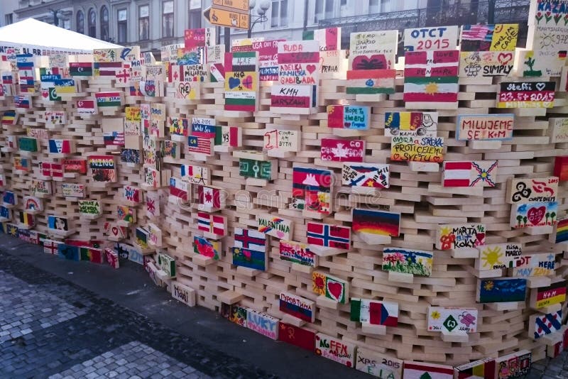 Art of the Flags of the World in Prague, Czech Republic Editorial Image ...